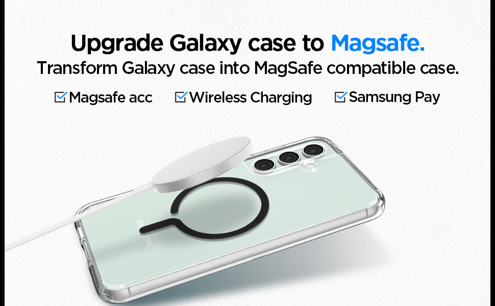 Amazon.com: Spigen Ultra Hybrid Metal Ring MagFit Designed for Galaxy S23 FE Case (2023) - Black ...