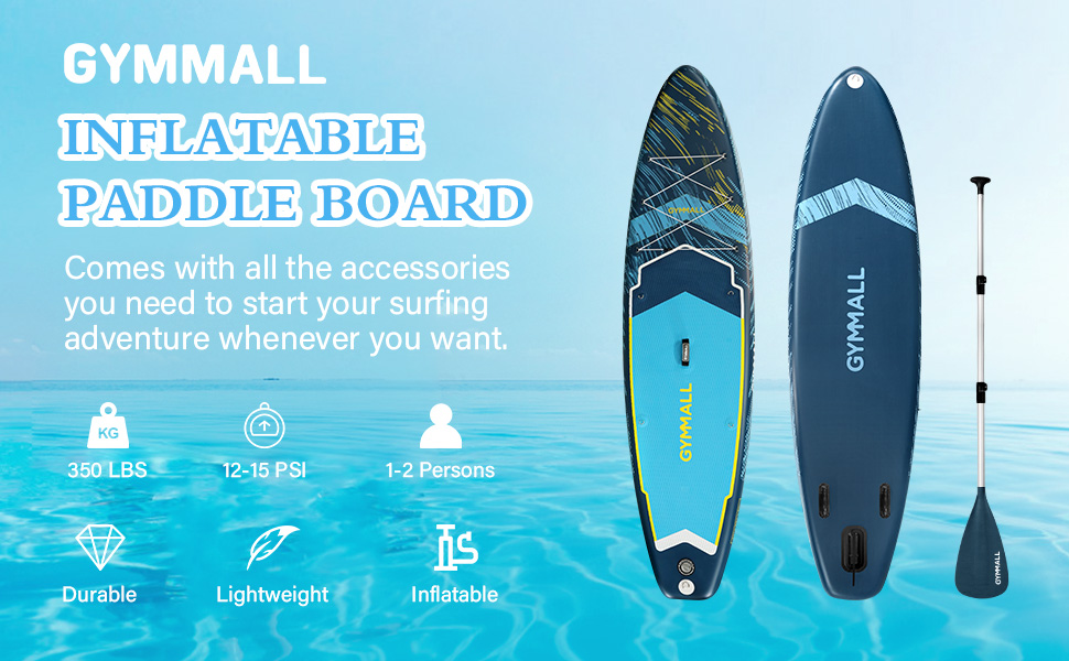 GYMMALL Paddle Board, Inflatable Stand Up Paddleboard for Adults ...