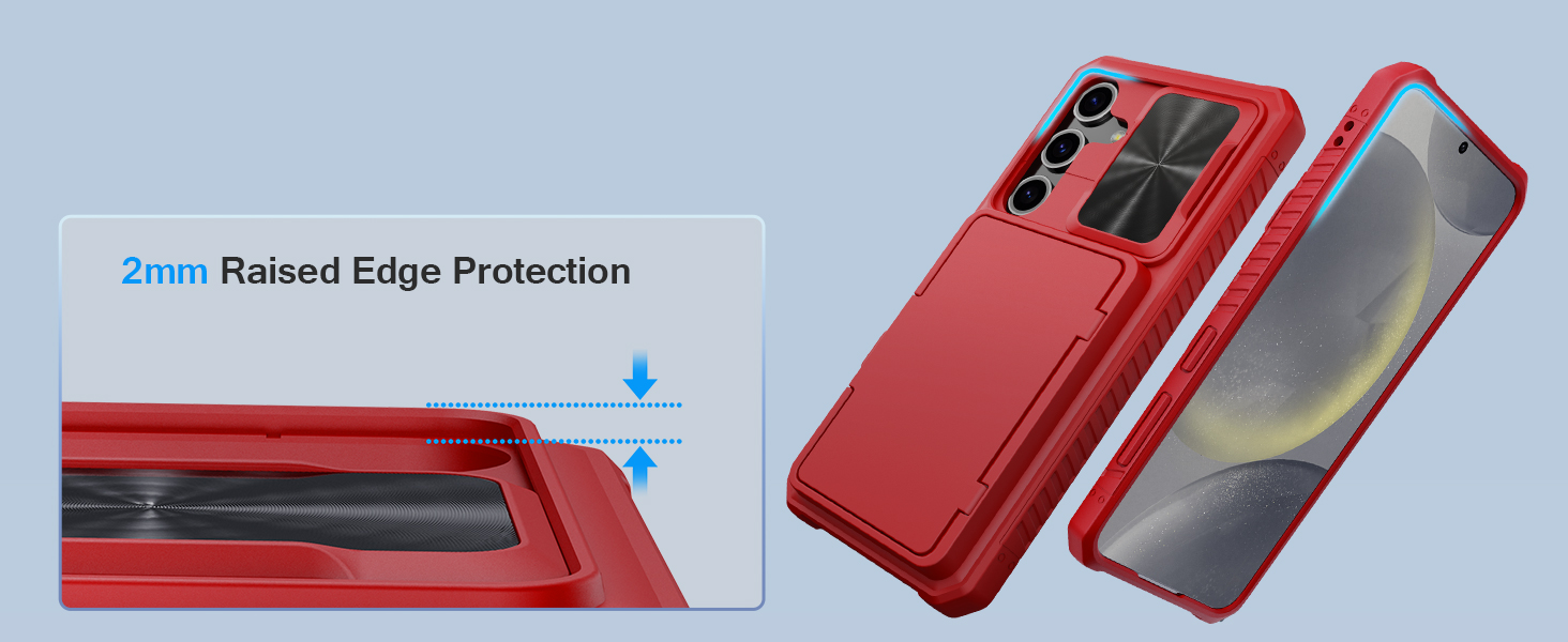 Amazon.com: ATATOO for Samsung Galaxy S24 Case with Card Holder (Store 4-5 Cards) & Slide Lens ...