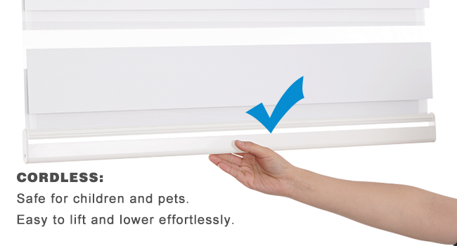 Amazon.com: Changshade Zebra Blinds Cordless for Windows Custom Size, Blackout Zebra Roller ...