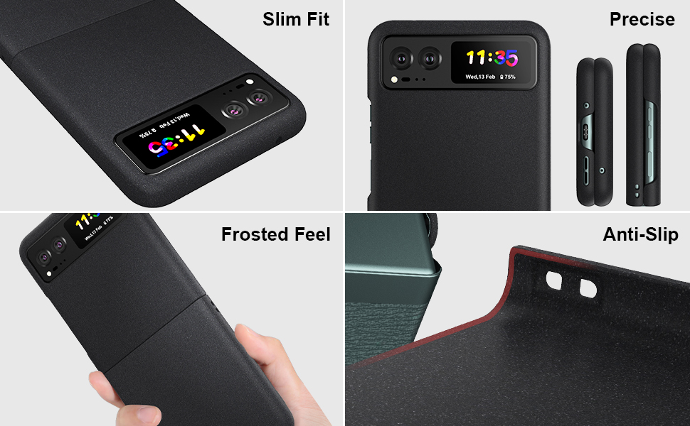 Amazon.com: Eastcoo Slim Fit Moto Razr 2023 Case, [Hard PC Back] [Frosted Feel] [Wireless ...