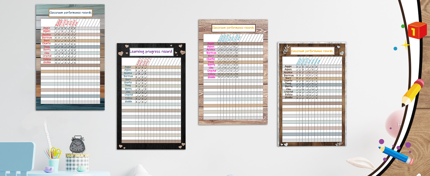 Amazon.com : 9 PCS Classroom Incentive Charts Classroom Behavior Chart ...