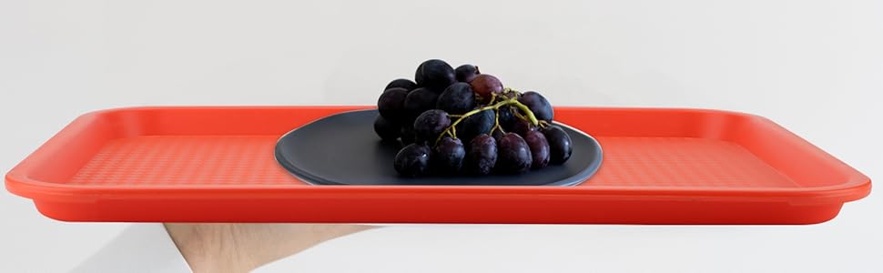 Amazon.com: LEXININ 9 PCS 16 x 12 inch Plastic Fast Food Serving Trays ...