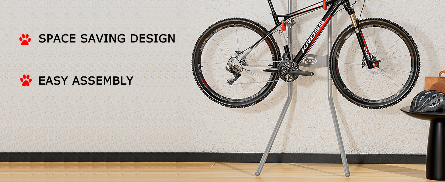 Amazon.com: CXWXC 2 Bike Storage Rack (Max. 120LBS) - Gravity Wall Bike Rack - Fully Adjustable ...