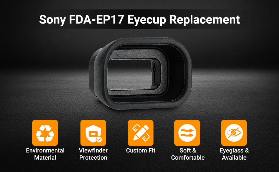 Amazon.com : Kiwifotos Soft Long FDA-EP17 Viewfinder Eyecup Eye Cup Eyepiece for Sony A6400 ...