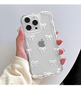 Amazon.com: EYZUTAK Case for iPhone 13, Clear Cute Ribbon Bowknot Pattern Aesthetic Transparent ...