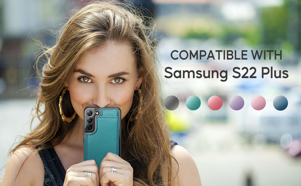 Amazon.com: Vinich for Samsung Galaxy S22 Plus Wallet Case with Card Holder, RFID Blocking ...