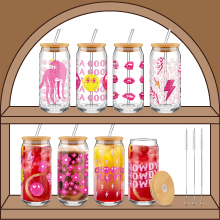 Amazon.com | Umigy 8 Pcs 16oz Halloween Glass Tumbler Halloween Iced ...