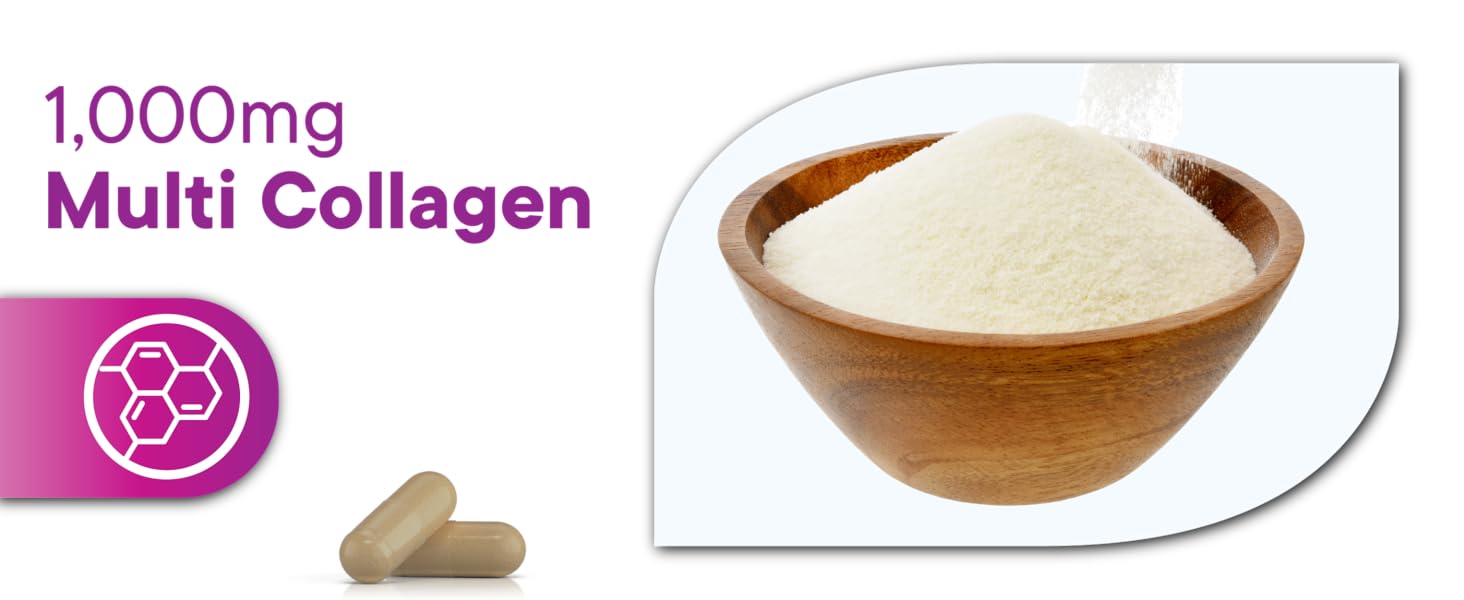 Amazon.com: Collagen Pills 1000mg Biotin 10000mcg Keratin Saw Palmetto 2500mg Hyaluronic Acid ...