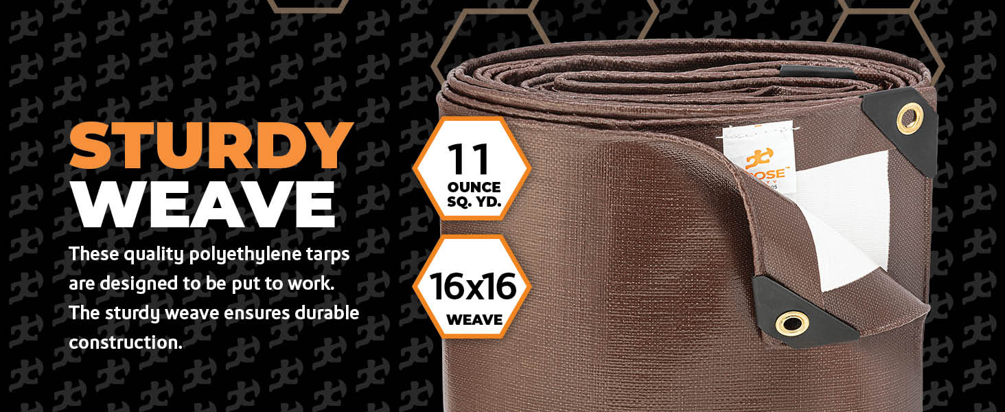 xpose safety 10' x 20' Brown/White Ultra Heavy Duty Tarp - 20 Mil Tarps ...