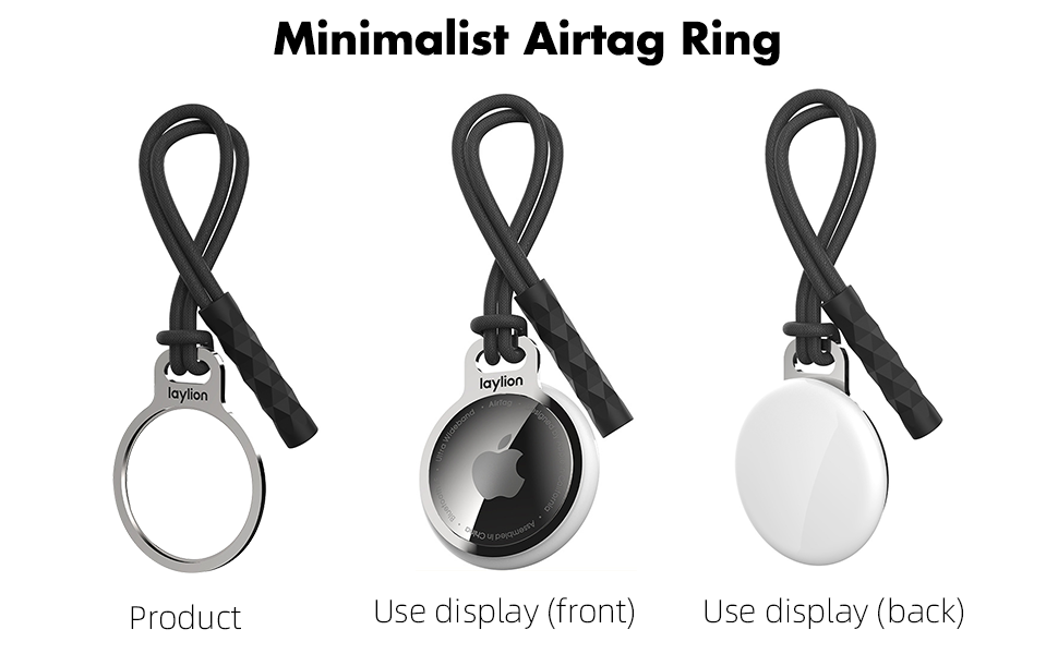 AirTag Schlüsselanhänger Halter - Sicherer Halter für Air Tag, Spiegel Polierter Ring, Minimale ...