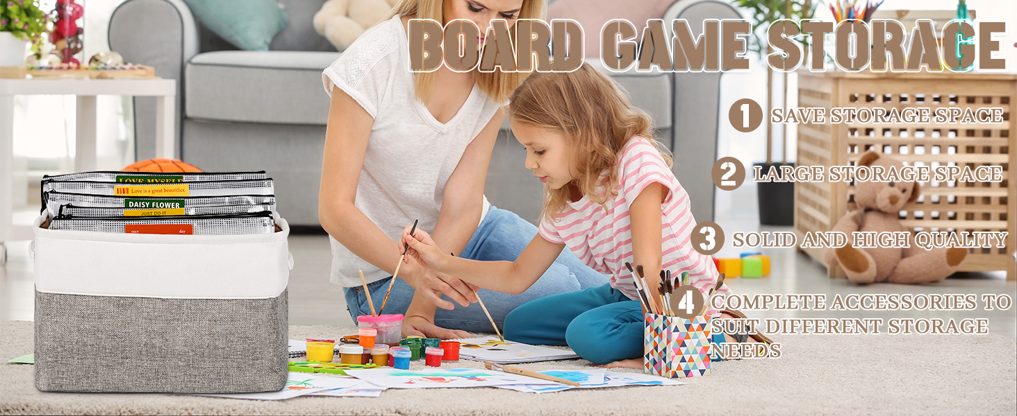 Amazon.com: Board Game Storage Containers with 10PCS Zipper Bags, DIY ...