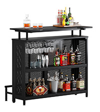 Amazon.com: Tribesigns Home Bar Unit, Industrial 3-Tier Liquor Bar ...