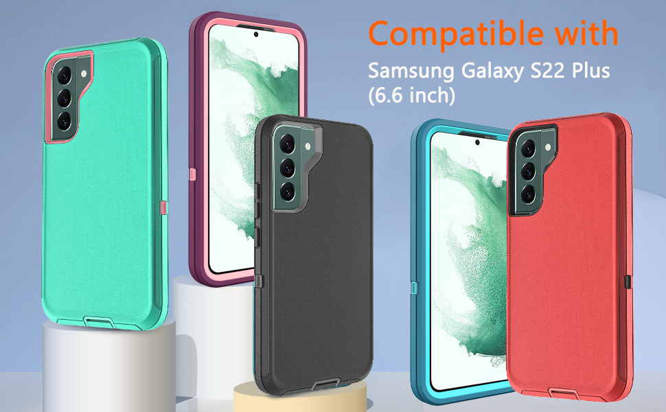 Amazon.com: HONG-AMY Galaxy S22 Plus Case with Flexible TPU Screen Protector [2 Pack], 3 in 1 ...