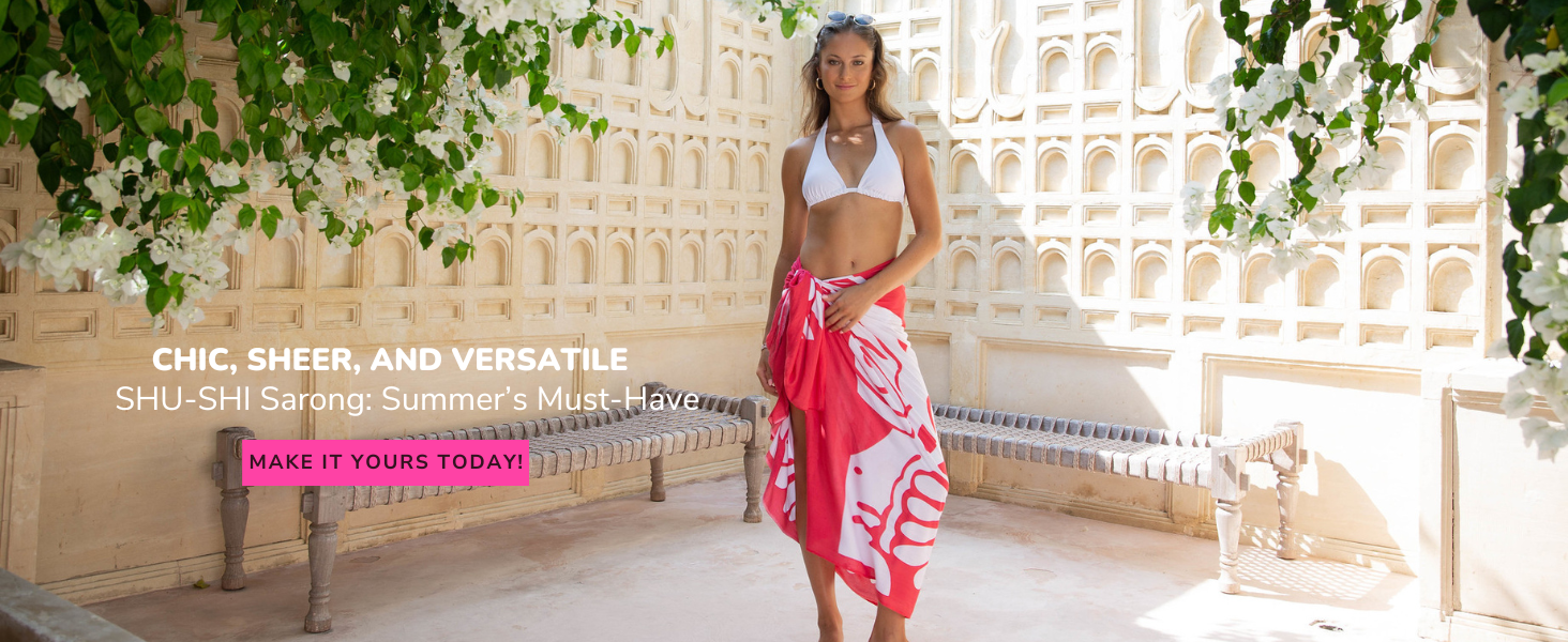 SHU-SHI Sarong Coverups for Women Beach Skirt Butterfly Wrap Swimsuit Long Pareo Cover Up Black ...