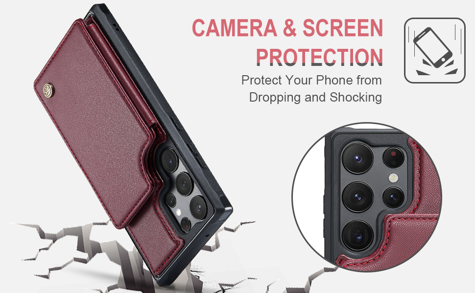 Amazon.com: Vinich Samsung Galaxy S23 Ultra Case with Card Holder, Samsung S23 Ultra Wallet Case ...