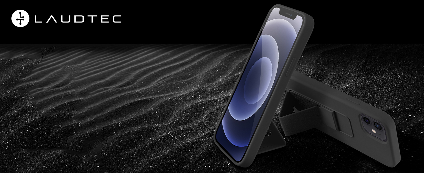 Amazon.com: LAUDTEC iPhone 12 Mini Case with Kickstand, Vertical/Horizontal Stand Hand Strap ...