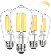 Amazon | Wonninek LED電球 エジソン電球 調光器対応 E26 60W形相当 電球色 2700K 高輝度 817lm LED 調光 電球 フィラメント電球 エジソンランプ ...