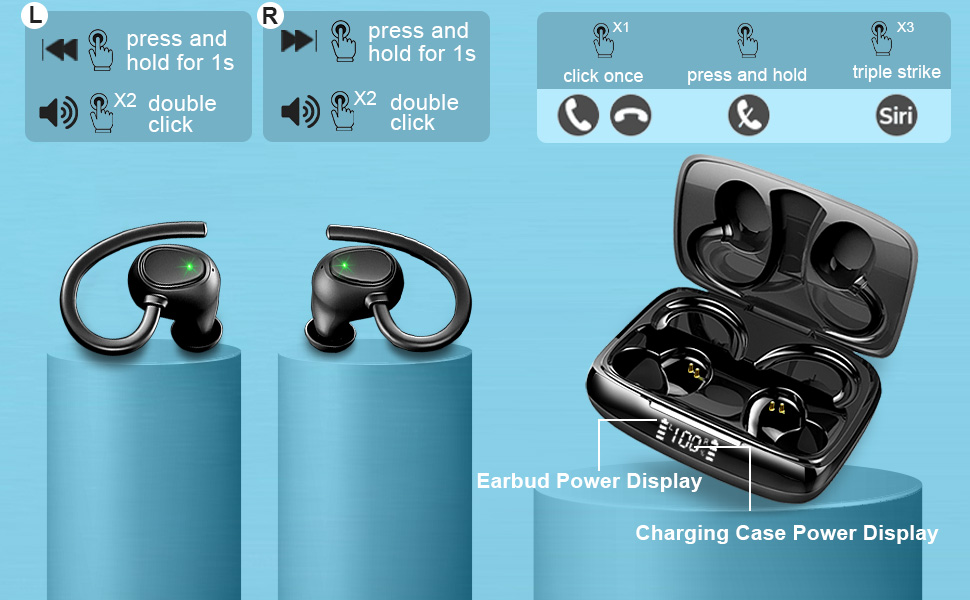 Amazon.com: Wireless Earbud NEW Bluetooth 5.3 Headphones Sport ...