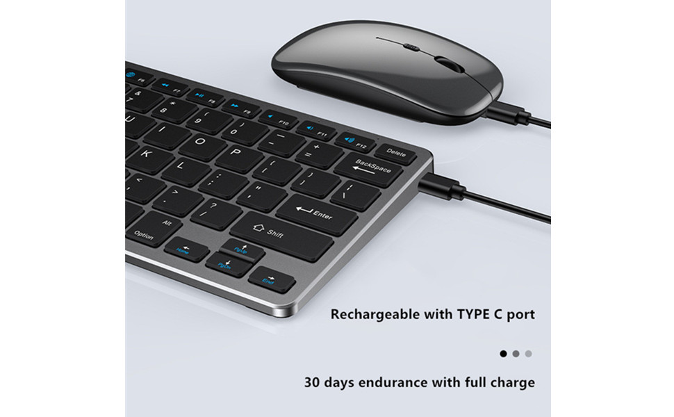 Amazon.com: Portable Wireless Keyboard and Mouse Combo, Bluetooth 3.0/5 ...