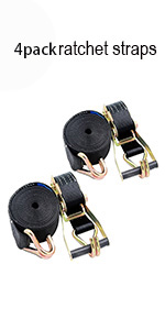 Amazon.com: 4Pack Ratchet Straps Heavy Duty, 8000 LBS Break Strength ...