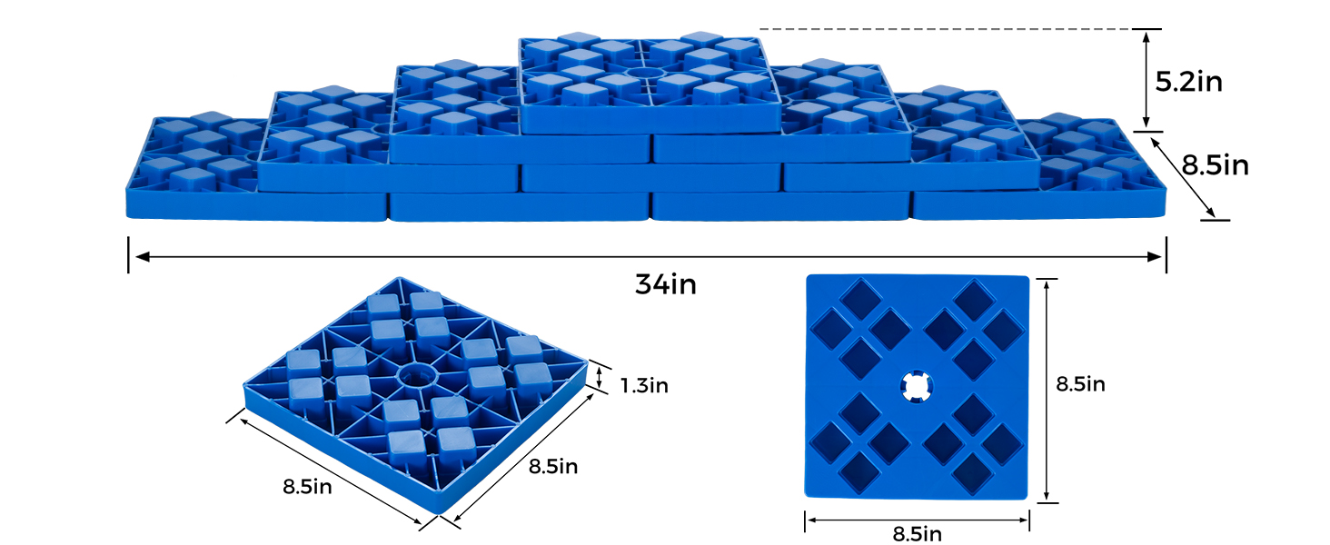 Amazon.com: BOYISEN RV Leveling Blocks 10 Pack, Stackable Jack Blocks ...