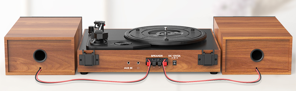 Amazon.com: Vintage Record Player with External Speakers Belt-Drive ...