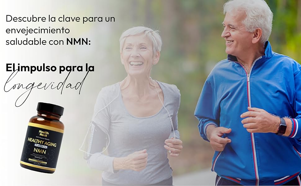 Health Hack Healthy Aging NMN + Resveratrol Suplemento Premium con Mononucleotido de ...