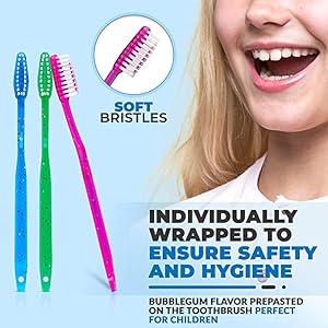 Amazon.com : Pruvade 144 Pack Disposable Toothbrushes with Toothpaste ...