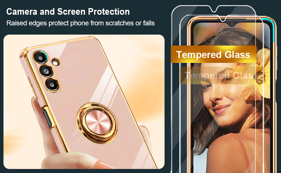 Amazon.com: LeYi for Samsung Galaxy A13-5G Case: Tempered Glass Screen Protector [2 Pack] 360 ...