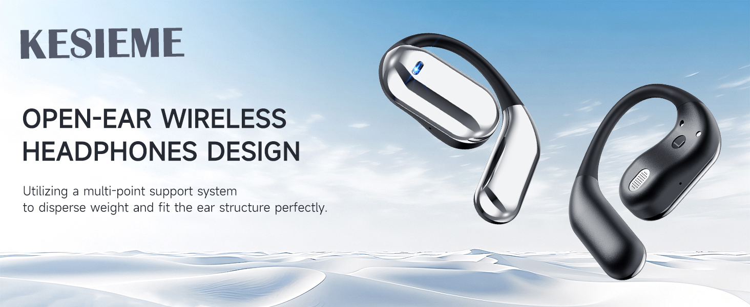 Amazon.com: KESIEME Intelligent Touch Screen Open Ear Earbuds Bluetooth ...