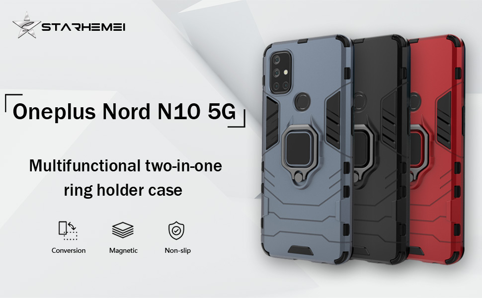 Amazon.com: Starhemei for OnePlus Nord N10 5G Case with Tempered Glass Screen Protector, 360 ...