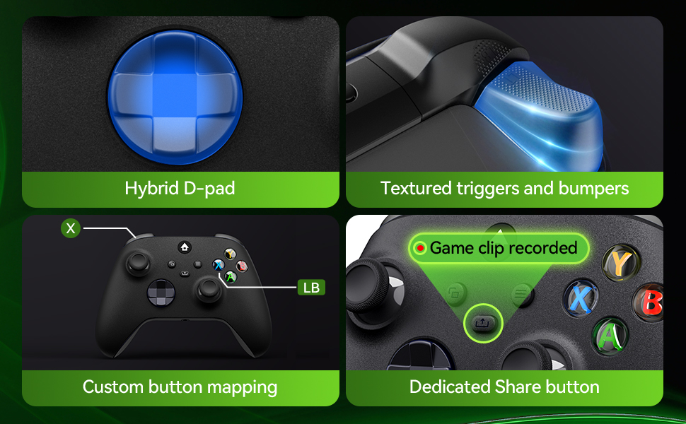 JORREP Wireless controller for xbox one, Upgraded Controller Compatible with Xbox Series/Xbox ...