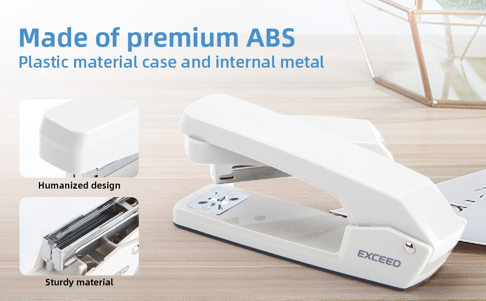 Deli/EZWORK - Grapadora giratoria con brazo oscilante, capacidad de 25 hojas, grapadoras de ...