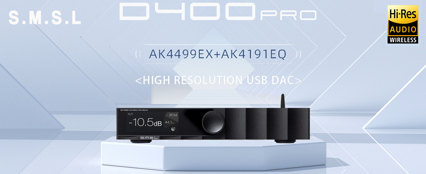 Amazon.com: S.M.S.L D400 PRO USB High Resolution DAC MQA XMOS XU-316 DSD512 PCM 32bit/768kHz USB ...