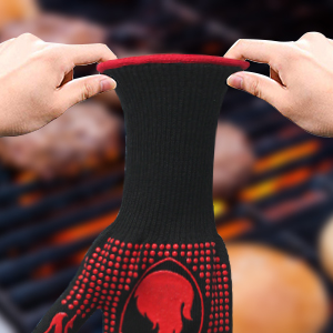 Amazon.com: BBQ Gloves Oven Mitts Grilling- 1472℉Extreme Heat Resistant Oven Gloves, Non-Slip ...