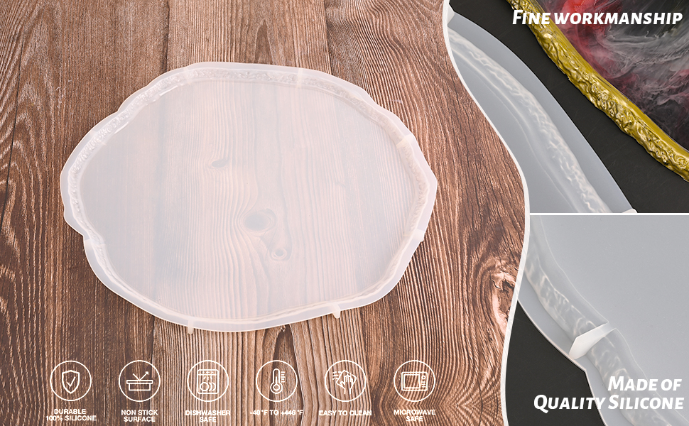 Amazon.com: Actvty Resin Tray Molds, Round Tray Molds for Epoxy Resin, Large Silicone Tray Mold ...