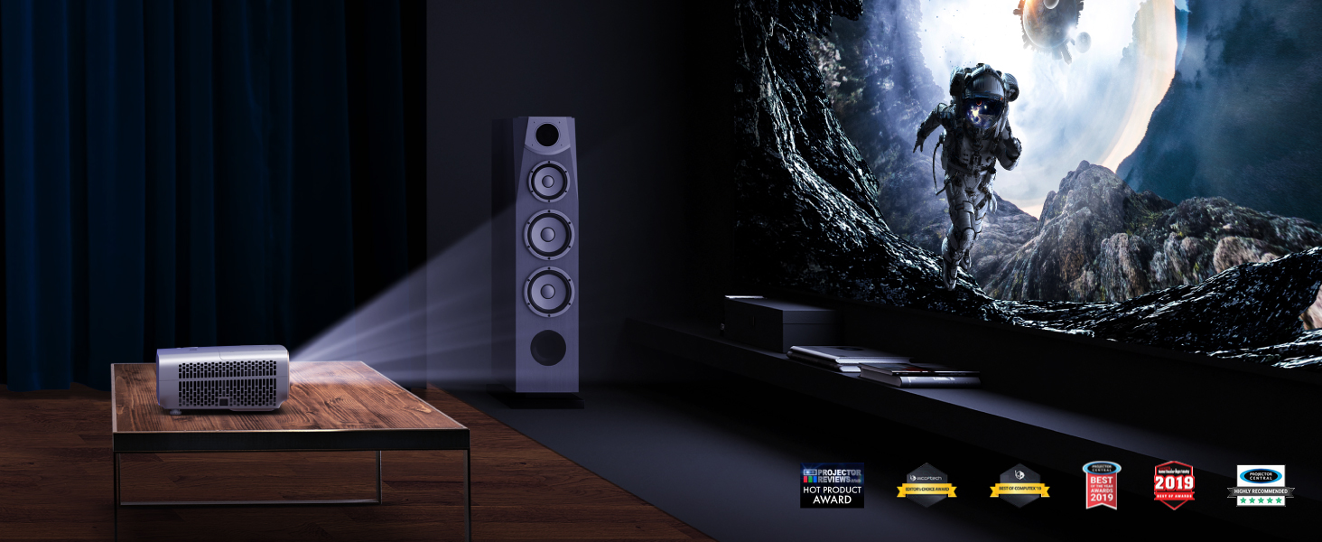 BenQ Proyector DLP para cine en casa W2700 (4K UHD, HDR, 95% DCI-P3, 2000 lúmenes ANSI ...