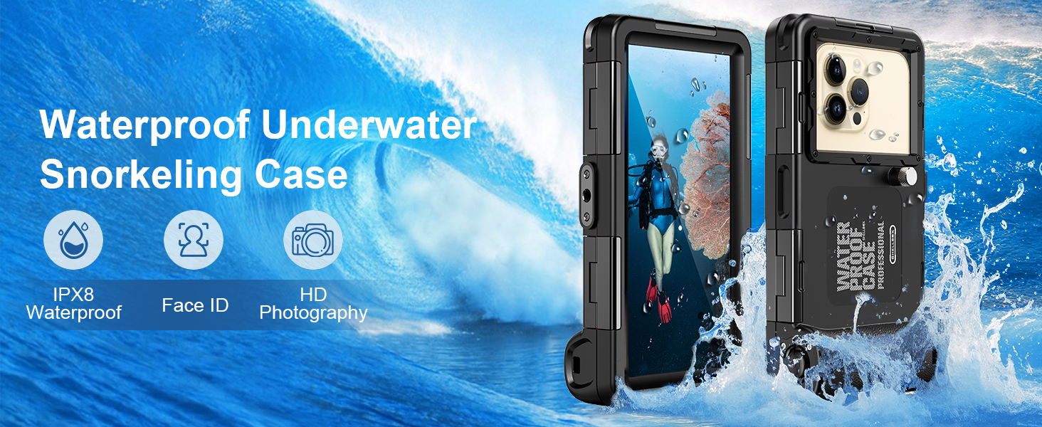 Amazon.com: Ezanmull Waterproof Underwater Snorkeling Diving Phone Case for iPhone 16/15/14/13 ...