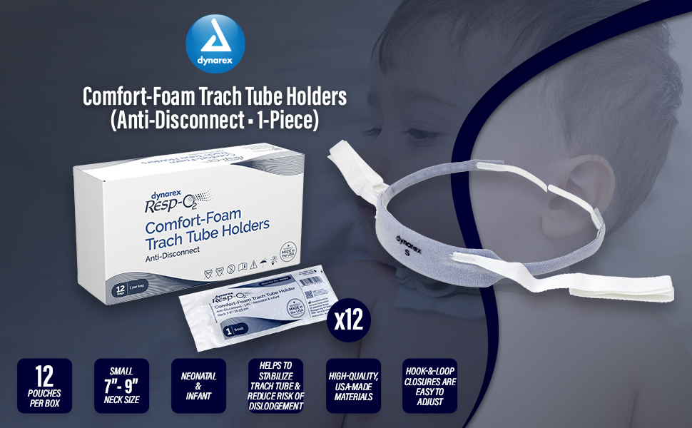 Amazon.com: Dynarex Comfort-Foam Tracheostomy Tube Holder - with Soft Foam Tube Padding & Secure ...