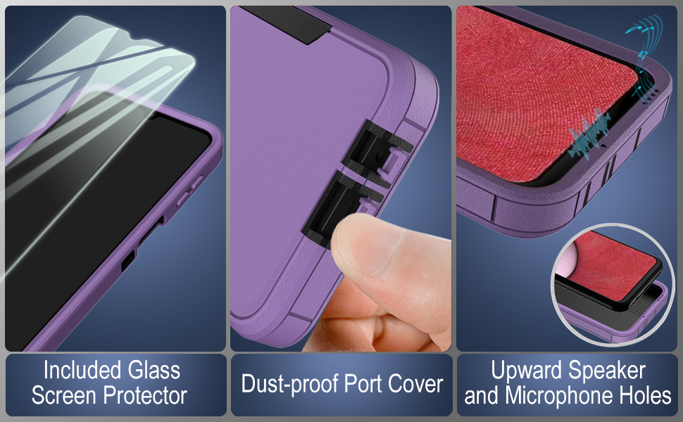 Amazon.com: Dahkoiz for Samsung Galaxy A14 5G Case, with Tempered Glass Screen Protector and ...