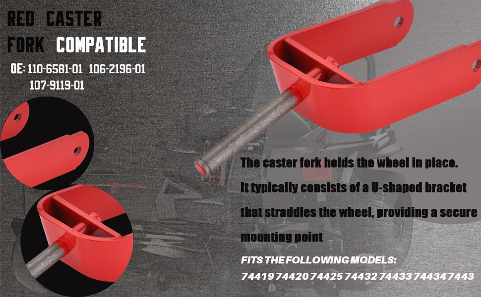 Amazon.com : LLYZFED 110-6581-01 Red Caster Fork Compatible with Various Toro Lawn Mower Tractor ...