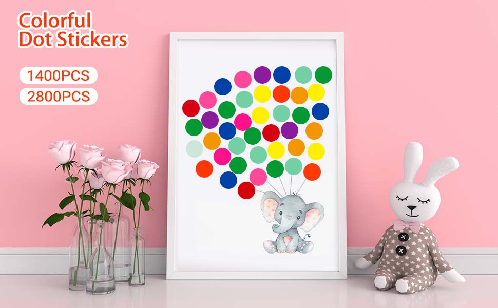 Amazon.com : Colored Dot Stickers 700 PCS Color Coding Labels Round ...