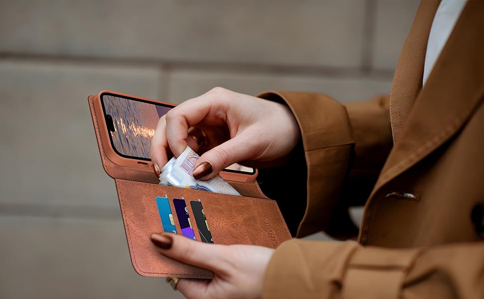 Amazon.com: DJBull 2-in-1 Detachable for iPhone 13 Pro Max Wallet case with Credit Card Holder ...