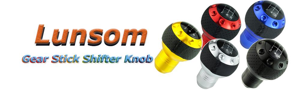 Amazon.com: Lunsom 5 Speed Leather Shift Knob, Manual Transmission Handle Ball Gear Stick ...
