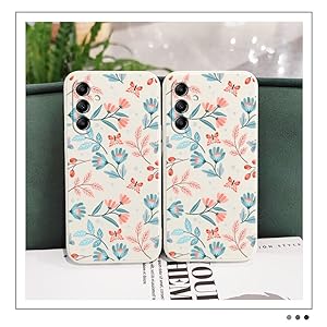 Amazon.com: LEECG for Samsung Galaxy A15 5G Case Creative Flower Pattern Slim Liquid Silicone ...