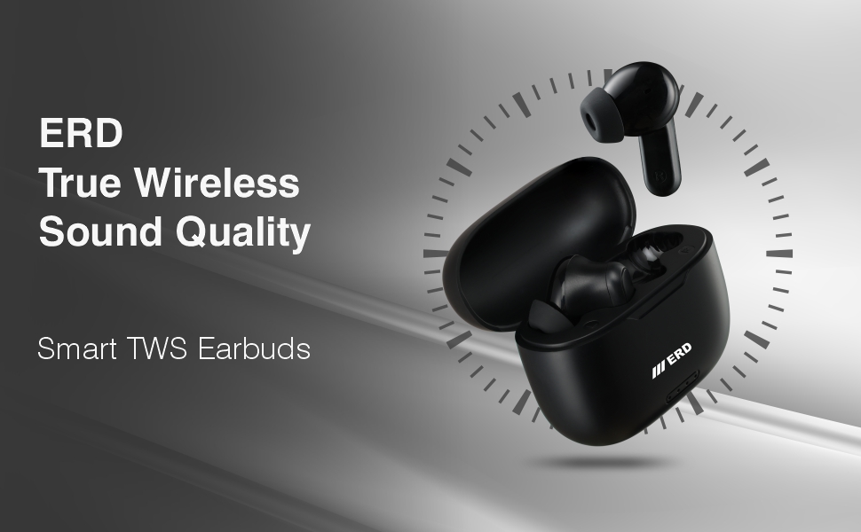 ERD TWS-17 True Wireless in Ear Earbuds with 35H Playtime Noise Cancelling Ambient Sound ...