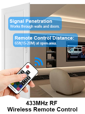 17-Key RF Wireless Remote Control DC 5V-24V 12A RGB LED Controller with ...