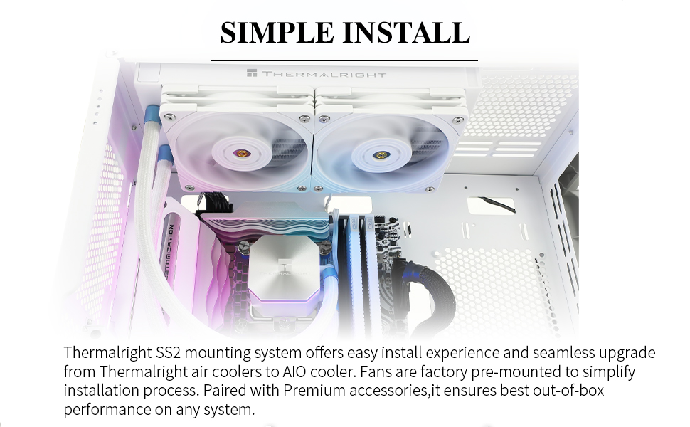 Amazon.com: Thermalright Frozen Edge 240 White CPU Water Cooler with PWM Fans, Pump Speed is ...