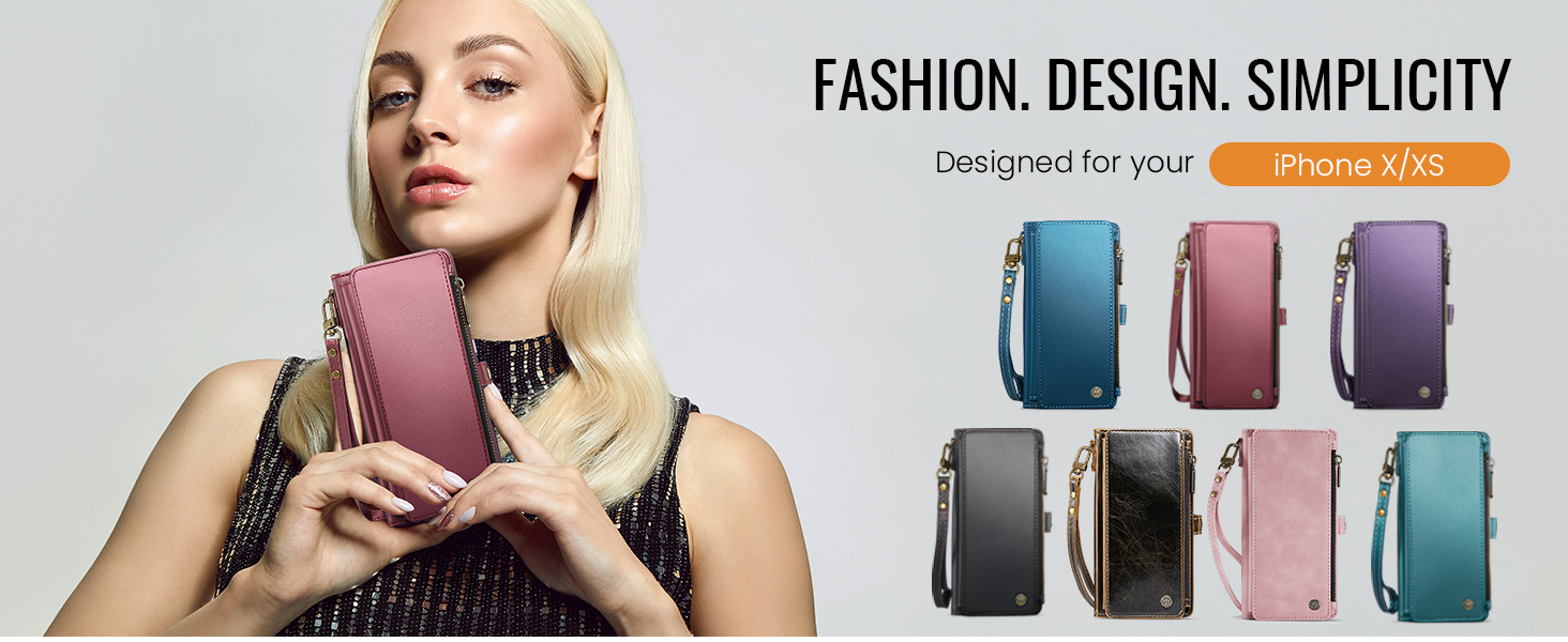 Amazon.com: Defencase Compatible with iPhone X/XS Case Wallet with RFID Blocking Card Holder for ...